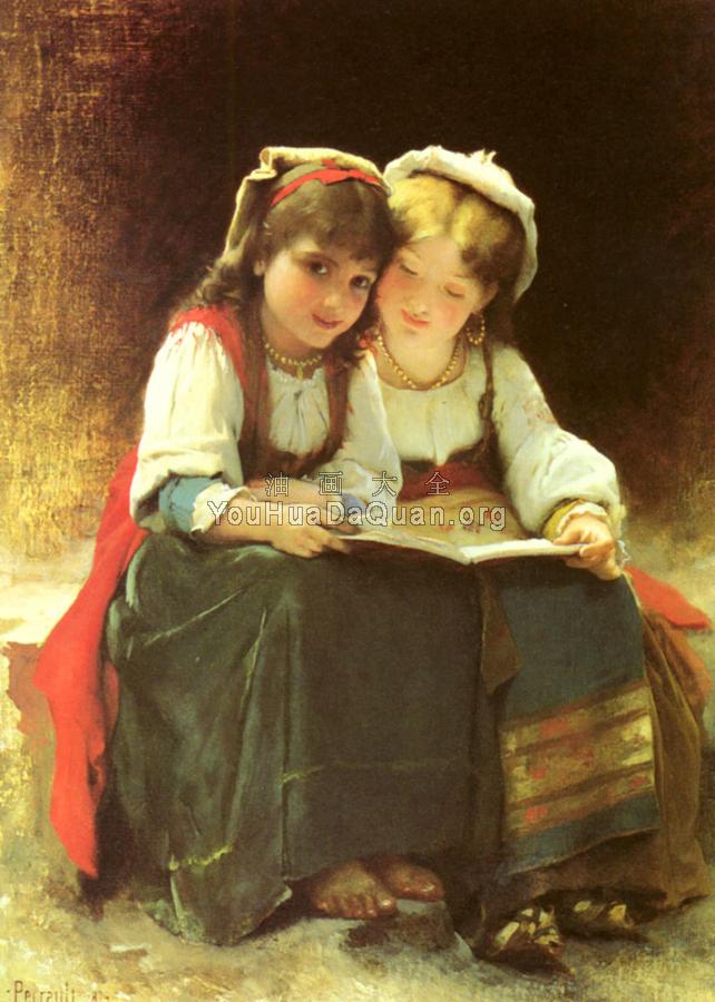 An Interesting Story - 莱昂·巴兹勒·佩洛特 - 世界著名画家画作欣赏 - 油画艺术中心
