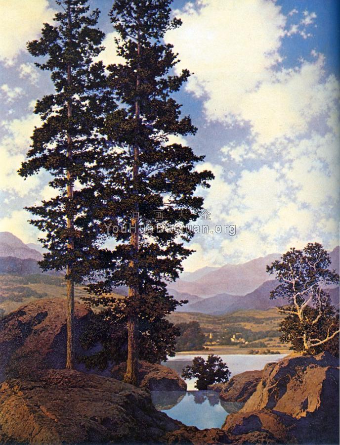 Thy Templed Hills - 马科斯菲尔德·帕里斯 - 世界著名画家画作欣赏 - 油画艺术中心