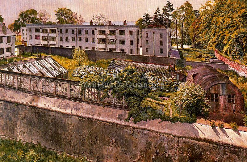Merville Garden Village Near Belfast - 斯坦利·斯宾塞 - 世界著名画家画作欣赏 - 油画艺术中心